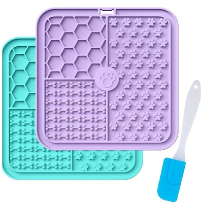 2 x Licky Mats for Dogs and Cats Premium Lick Mats with Suction Cups ...