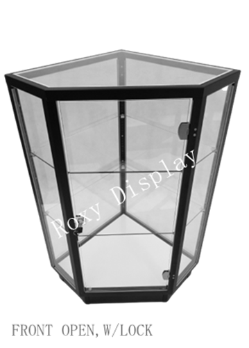 All Glass Extra Vision Corner Display ShowCase Knocked Down #SC-KDCU-S ...