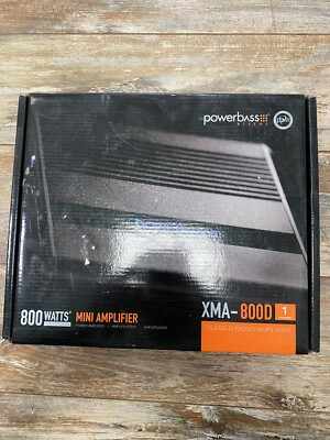 POWERBASS XMA-800D 800 X 1@ 1-OHM/ COMPACT D-CLASS MONO AMP New In Box ...