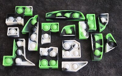 Fidget Bubble Sensory Pop it popper Toy Silicone shapes lot 14 pieces ...