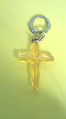 Amber Cross keychain key chain ring tag | eBay