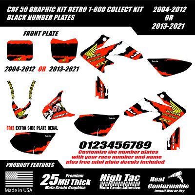 CRF50 Graphic Kit 1800 collect style custom number plates Free Shipping ...