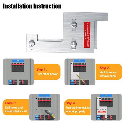 Generator interlock kit for GE /Siemens /Murray/ITE 150 and 200 amp ...