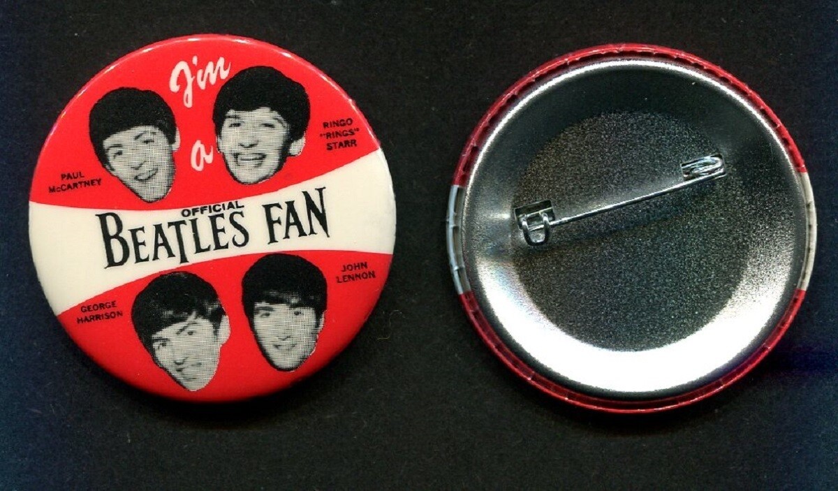 Beatles Fan Club Button - From Late 70s or Early 80's- Near Ex.-Has ...