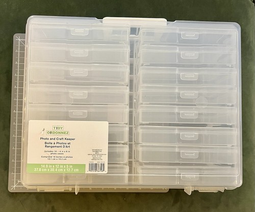 Simply Tidy photo & craft keeper 16 cases (4"x6") art tool storage bin ...