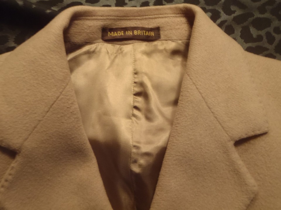 Men's 100% Cashmere Overcoat ~ Size 38 Regular, Camel Color, Made in ...