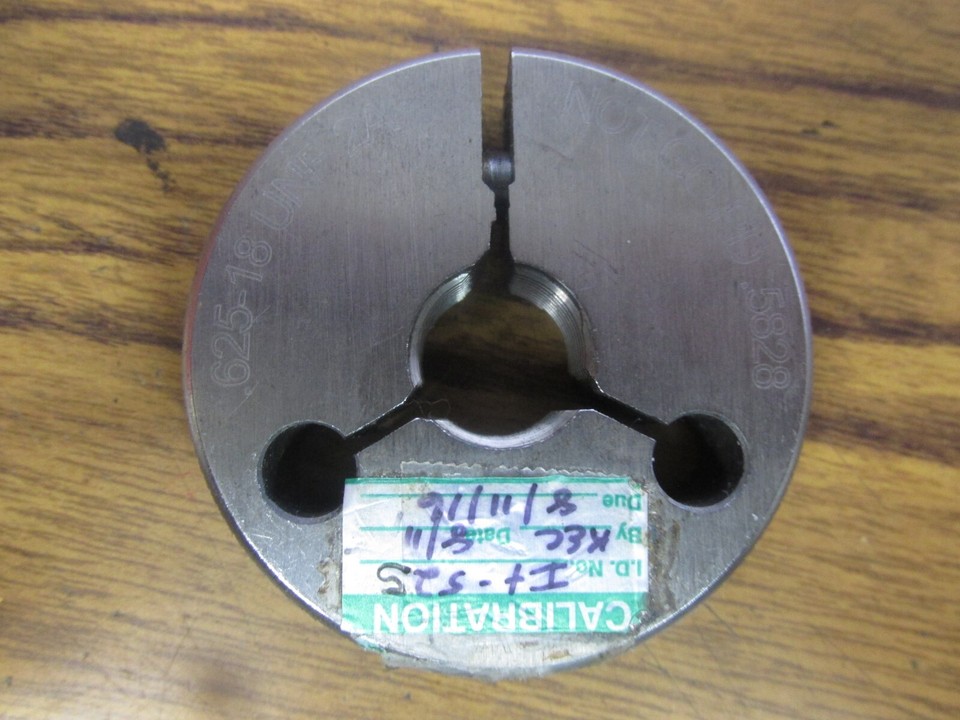 Go & No Go Thread Ring Gage Set (.625") 5/8"-18 UNF-2A | eBay