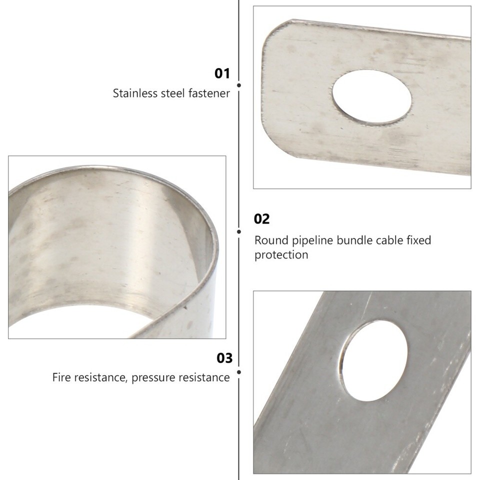 20 Pcs Cable Clamp Fixing Buckle Masonry Stainless Steel Type Clamps | eBay