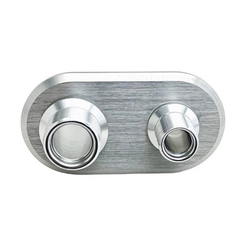 Firewall Bulkhead Connector 2 Port Plate Inline AC #10 & #6 Billet Alum ...