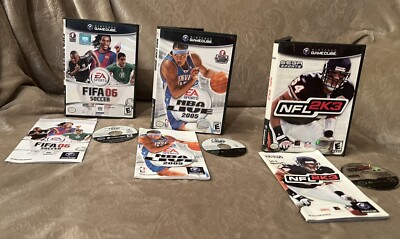 NFL 2K3, Fifa 06 Soccer, & NBA Live 2005 (Nintendo GameCube) 3 Game ...