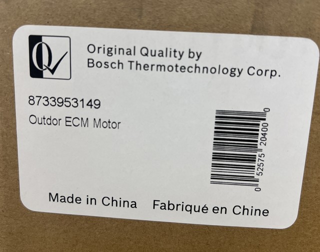 Bosch Split System Outdoor ECM Motor 8733953149 For IDS 2.0 BOVA 36 for ...