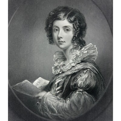 Original 1853 Engraving Print Portrait THE SONGSTRESS Artist John ...