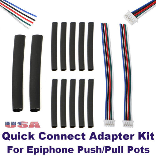 2 Quick Connect Adapter 5 Pin For Epiphone Push Pull Pot Pickup ...