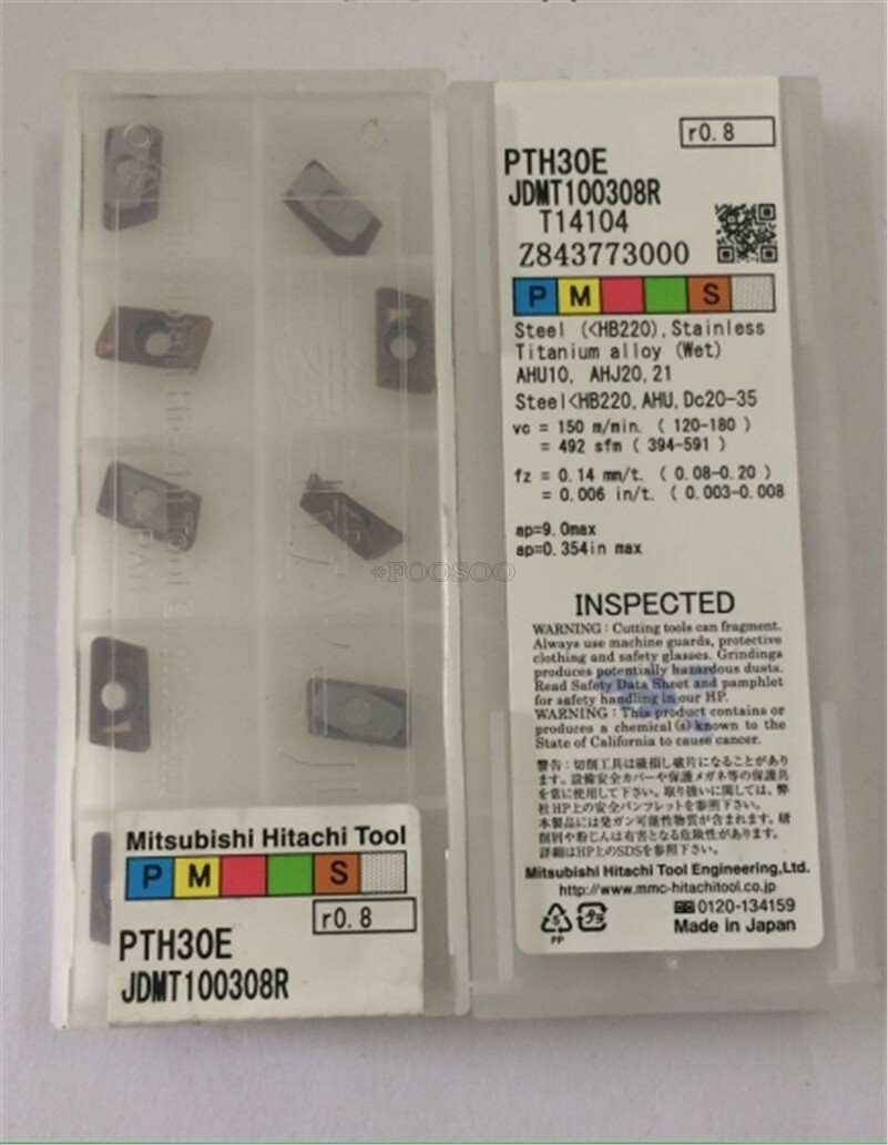 Hitachi Cnc Blade JDMT100308R-PTH30E 10Pcs/Box vw | eBay