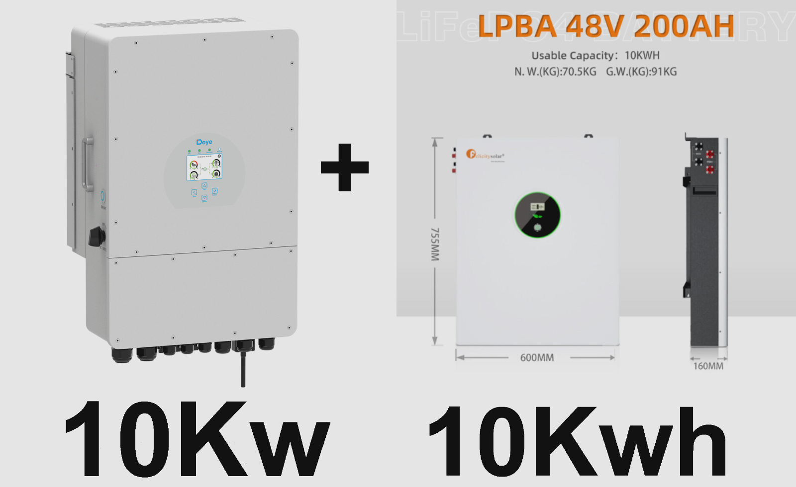 Deye Hybrid Wechselrichter 3 Phasig 10Kw SUN-10K-SG04LP3-EU + 10Kwh Speicher Neu | eBay