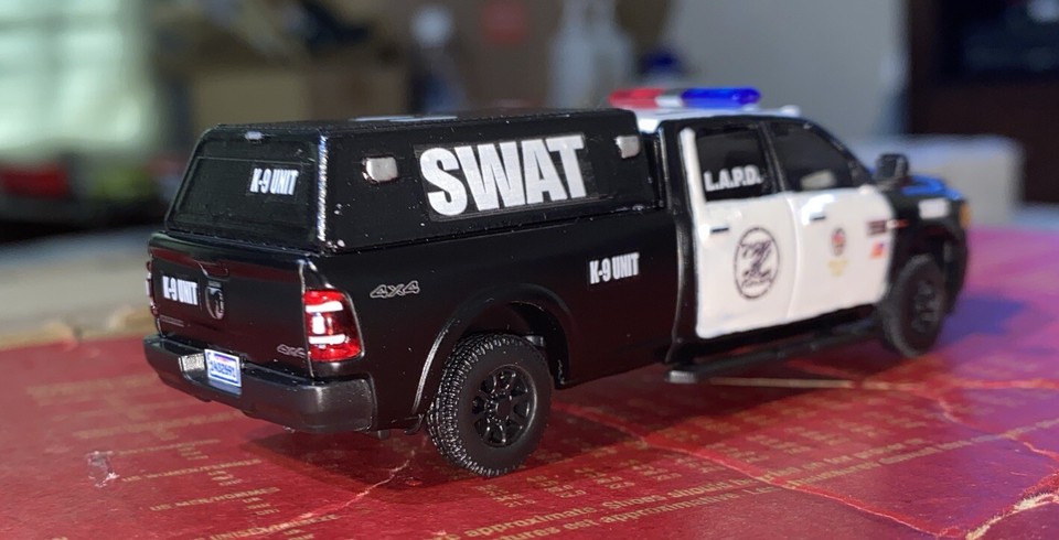 KITBASH 1/64 1-1 RAM 2500 LOS ANGELES POLICE DEPARTMENT LAPD SWAT ...