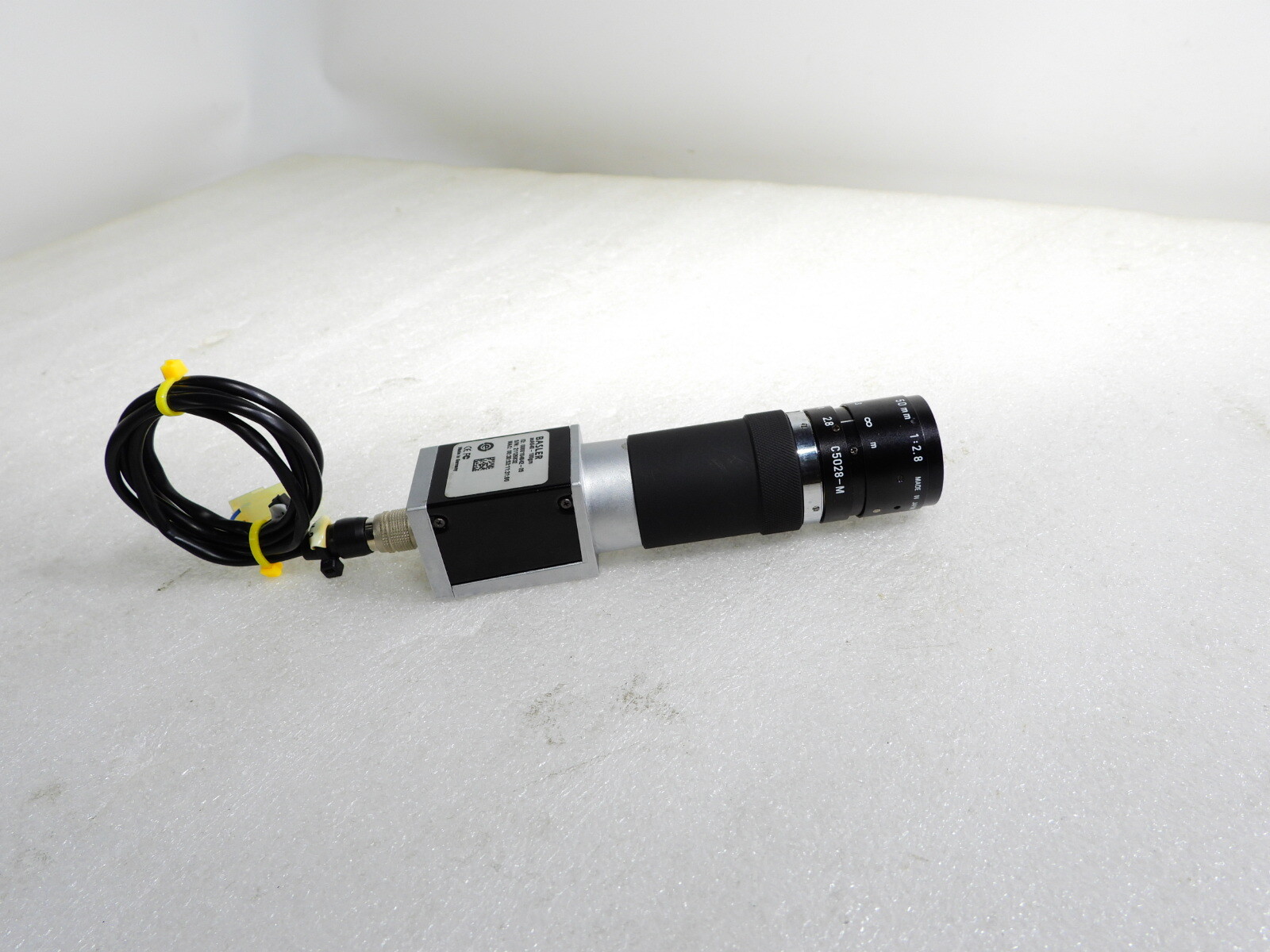 BASLER acA640-100gm CCD Camera + Cables + Pentax TV Lens 50mm 1:2.8 ...