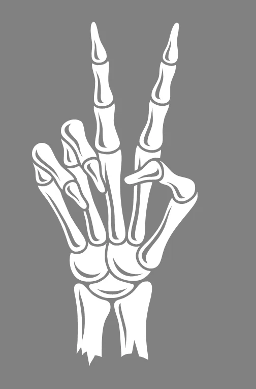 Skeleton Hand Drawing Peace