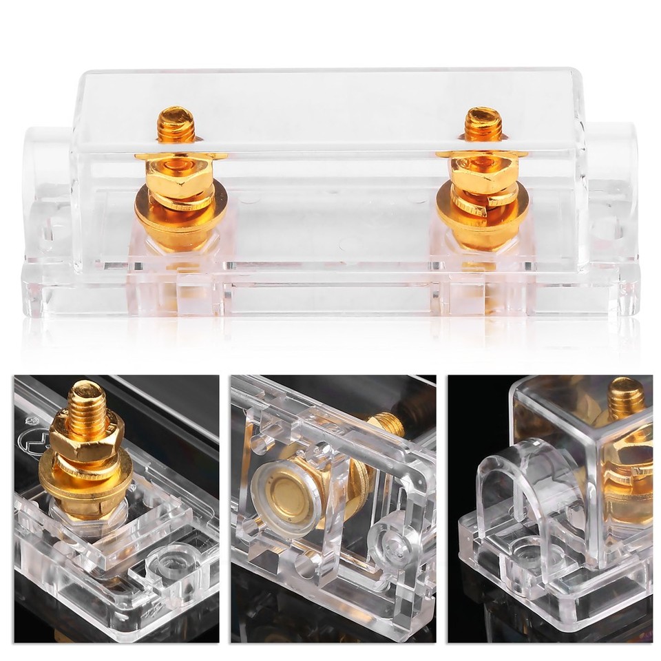 .Car ANL Fuse Holder Case Distribution Fuseholder 100A 400A Gauge Cable ...