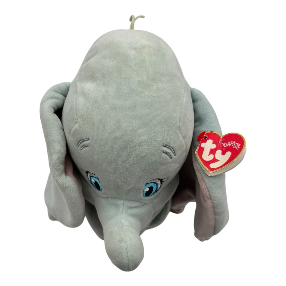DISNEY DUMBO The ELEPHANT 10" PLUSH TY Sparkle Beanie Buddies ...