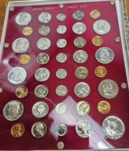 1958-1968 US Mint Silver Proof Sets (8 total) in Massive Red Capital ...