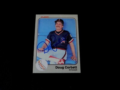 Doug Corbett Autographed 1983 Fleer California Angels Baseball Card #83 ...