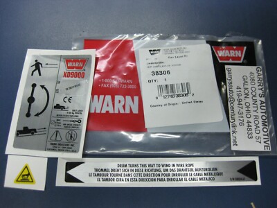 WARN 38306 Winch Replacement Decal Label Kit Set Sticker XD9000 CE | eBay