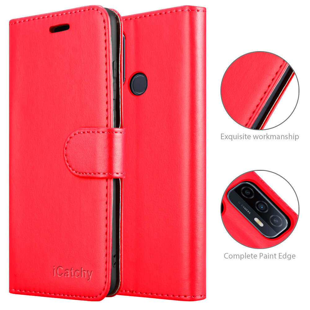 Oppo A53 Phone Case Leather Wallet Flip Folio Stand View Cover for Oppo ...