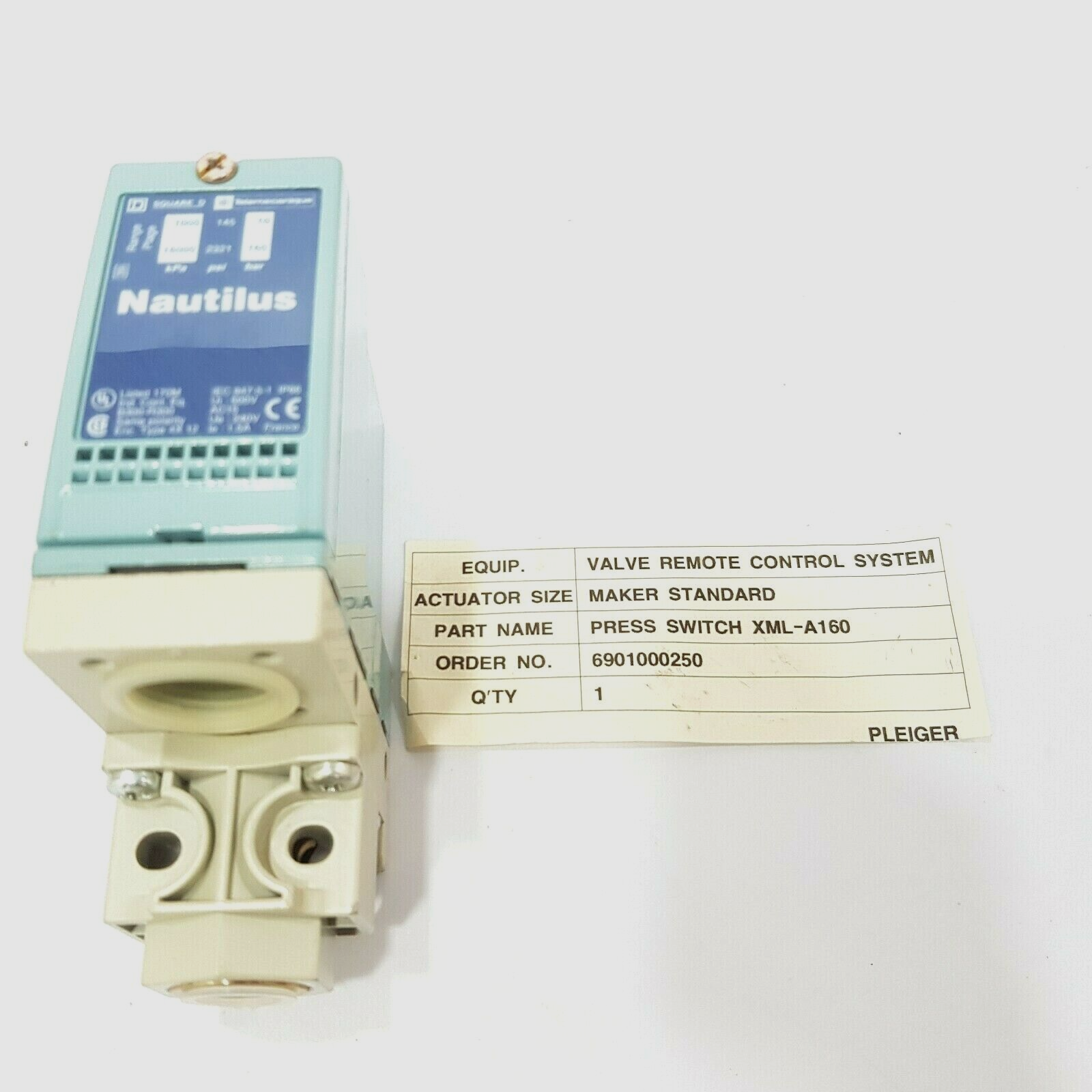 TELEMECANIQUE XML-A160D1S11 NAUTILUS PRESSURE SWITCH | eBay