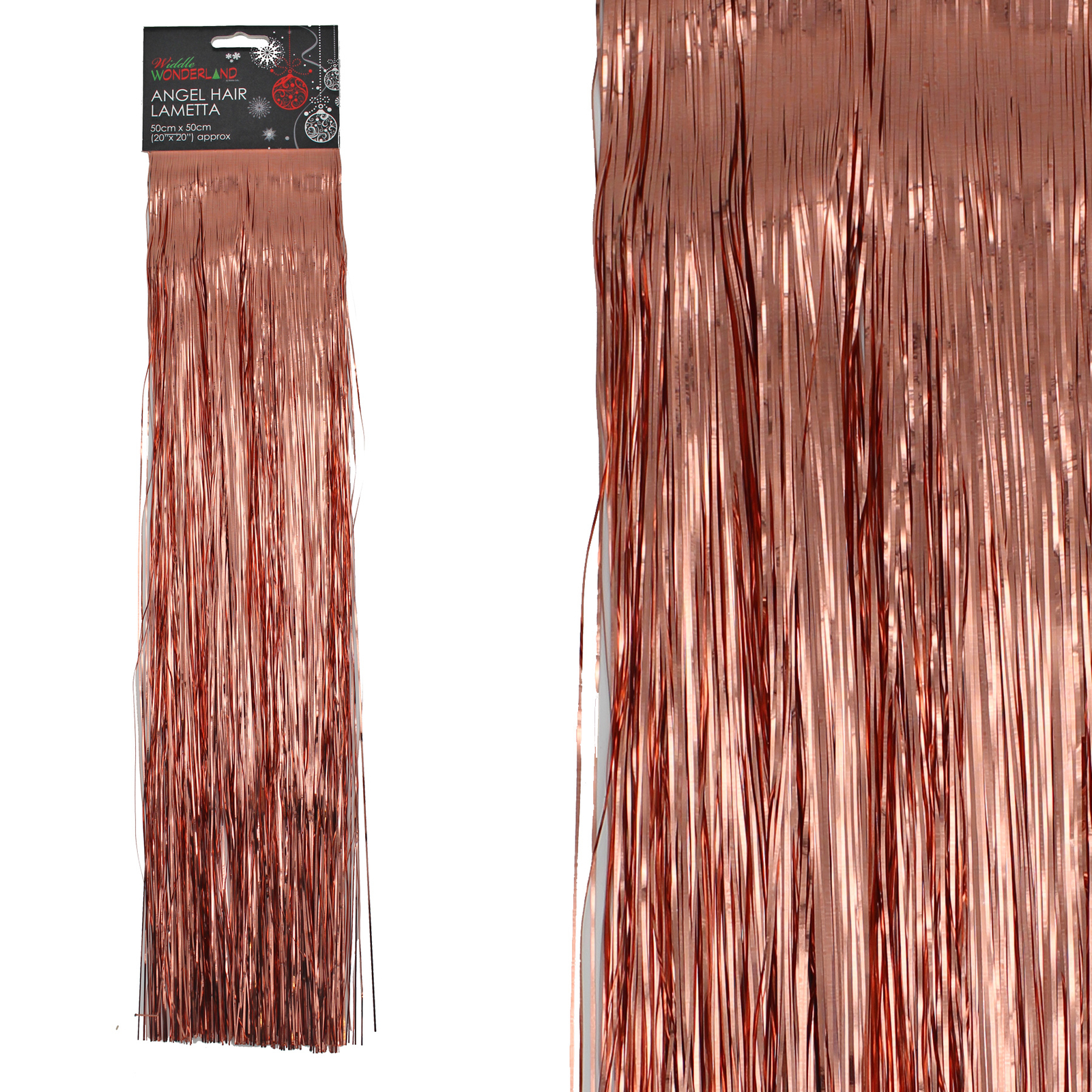 Widdle Wonderland Noël Lametta Décorative Guirlande Brins Doré Rose | eBay