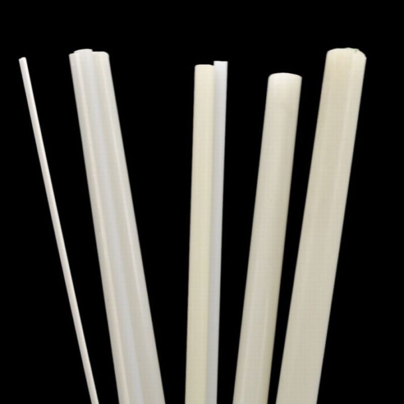 White ABS Styrene Plastic Strip Tube Round Square Bar Rod Stick Model ...