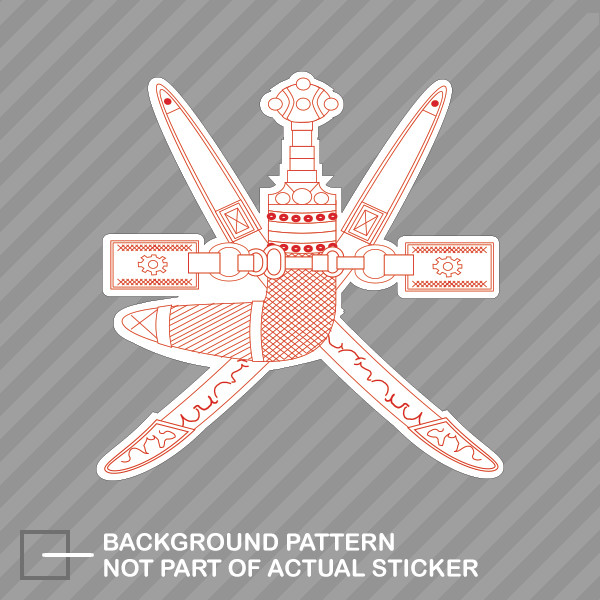 Omani National Emblem Sticker Decal Vinyl Oman flag OMN OM | eBay