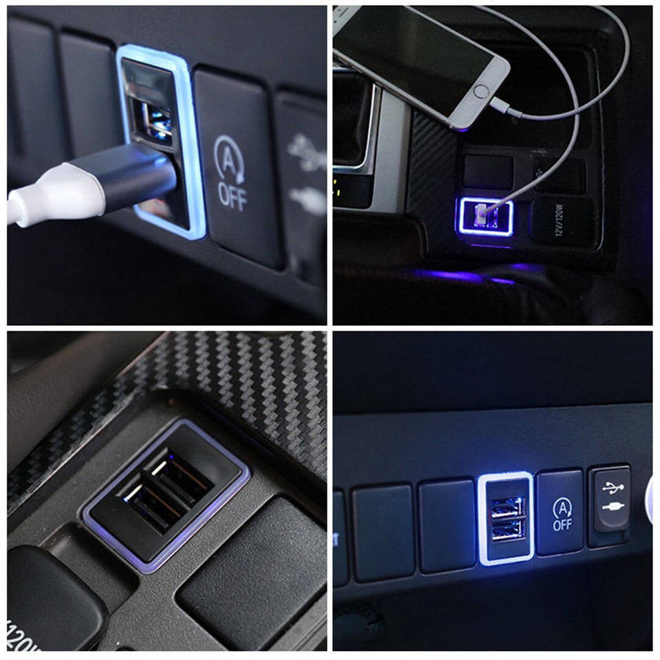 For Toyota Tacoma Tundra Sequoia Mitsubishi Outlander USB Port QC 3.0 ...