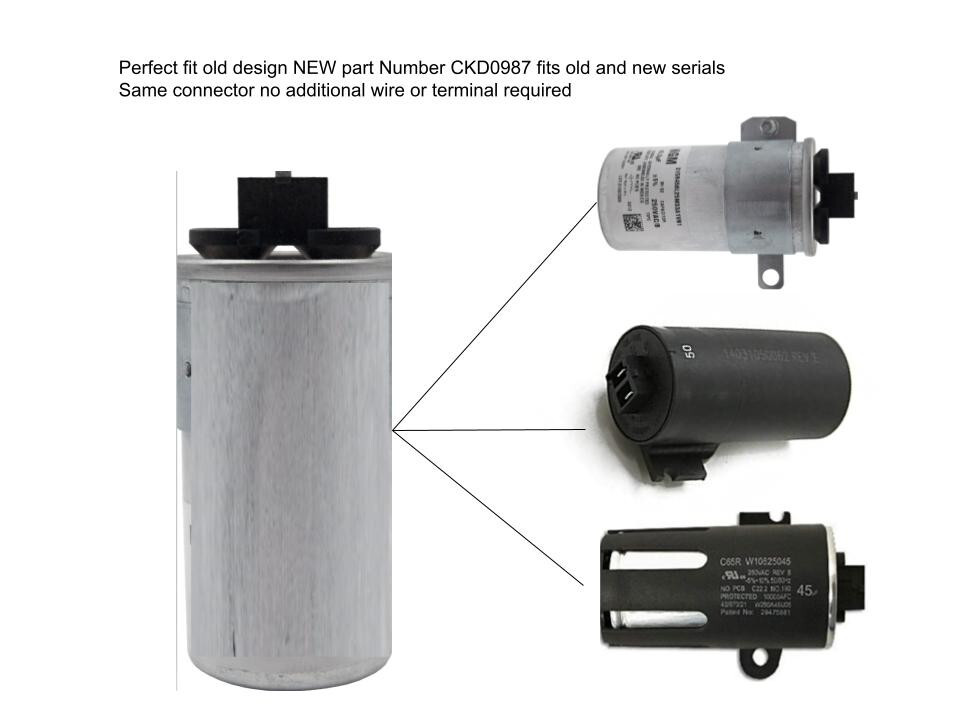 Whirlpool Maytag Amana Washer Capacitor W10625045 W11158830 for sale ...