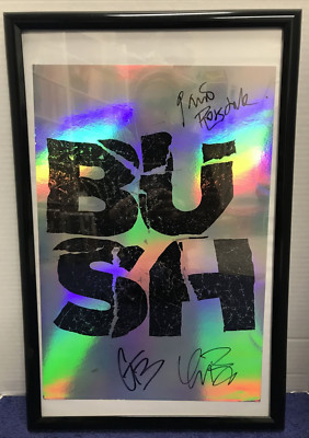 BUSH AUTOGRAPHED & FRAMED POSTER-GAVIN ROSSDALE-COREY BRITZ-CHRIS ...