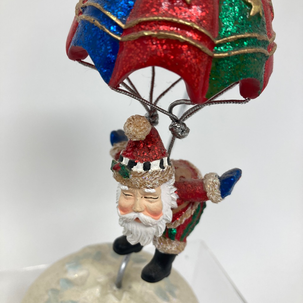 Cobble Creek Parachute Santa Claus Figurine Multicolor Christmas Statue ...
