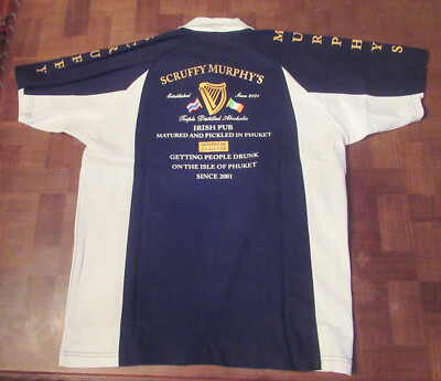 Vintage Scruffy Murphy Irish pub Phuket Thailand polo shirt size M | eBay
