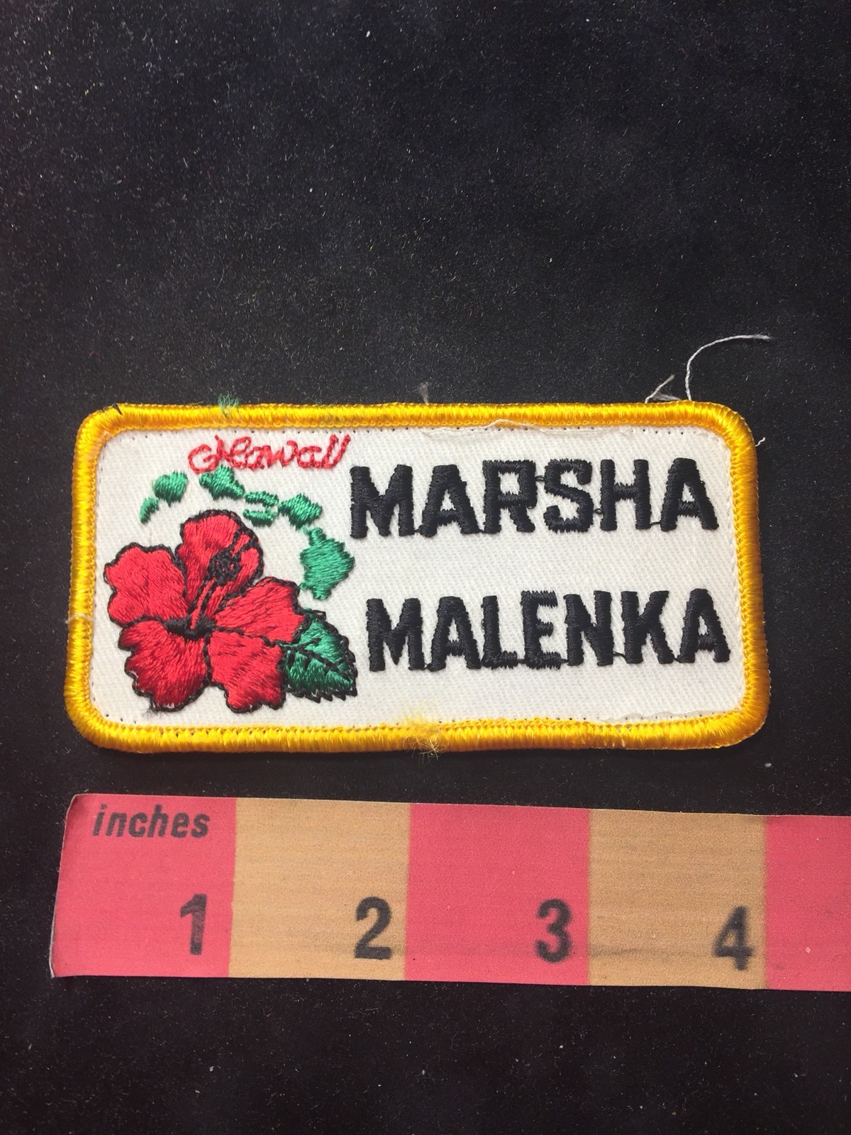 Vintage Hawaii Name MARSHA - MALENKA Patch - Hibiscus Flower 88NA | eBay