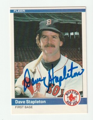 Dave Stapleton Signed 1983 Fleer Card #410 Auto Boston Red Sox ...