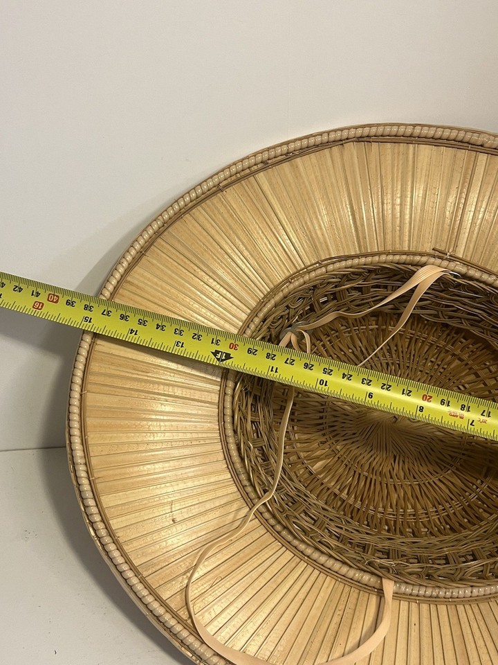 Vintage Handmade Straw Pith Helmet Hat Safari Hat Vgc Well Made Quirky ...