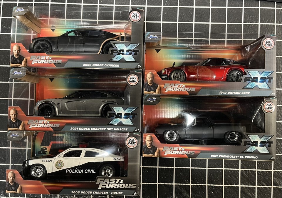 Fast X Car Bundle (Set of 5) Fast and Furious 1/24 Scale Diecast Jada ...