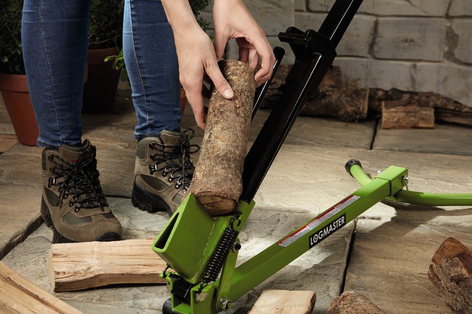 Logmaster Foot Operated Log Splitter Portable Manual 1.2 Ton Wood ...
