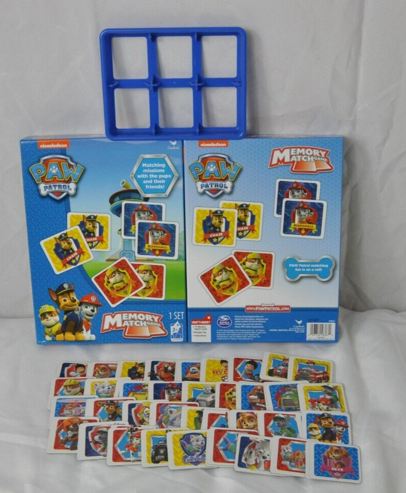 NICKELODEON PAW PATROL Memory Match Game 72 Cards Kids Educational 2015 ...