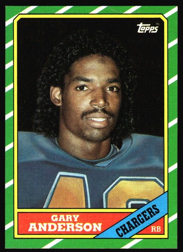 1986 Topps Gary Anderson Rookie #233 San Diego Chargers | eBay