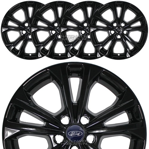 4 Black 2017-2019 Ford Escape SE SEL 17" Wheel Skins Hub Caps Rim Full ...