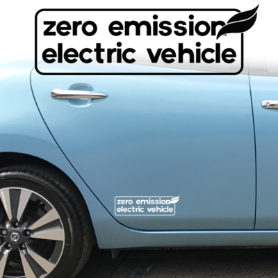 Zero Emissions Electric Vehicle Sticker Decal EV | eBay