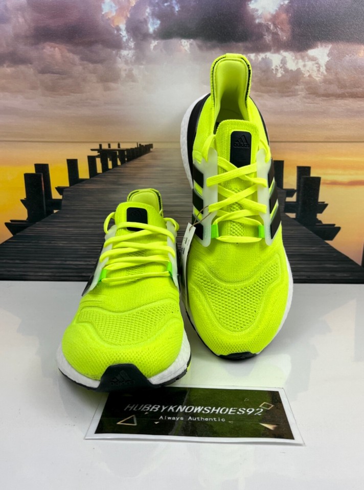 Adidas UltraBoost 22 Running Shoes Yellow Volt Black GX6639 Men’s Sizes ...