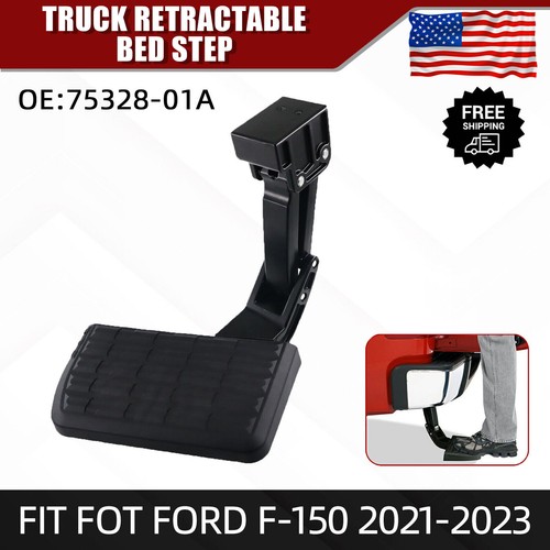 Rear Retractable Bumper Bed Step Pedal with 2021-2023 Ford F-150 F150 ...