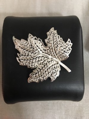 Antique Vintage Deco Retro Sterling Silver German Filigree Maple Leaf ...