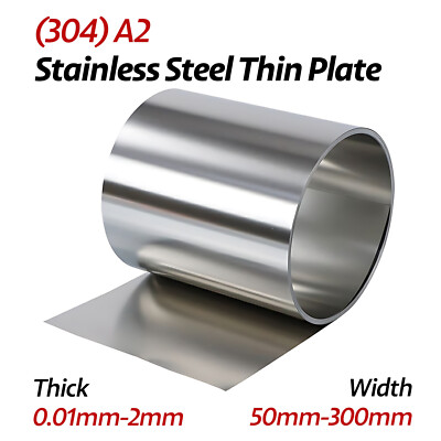 304 A2 Stainless Steel Thin Plate Band Foil Sheet 0.01mm-1.0mm Metal ...